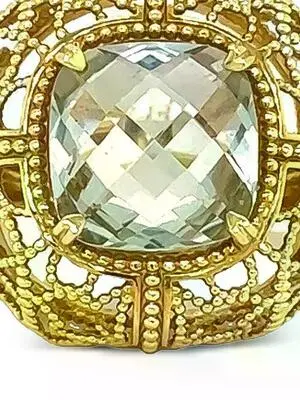 LISA NIK 18k Yellow Green Quartz Ring