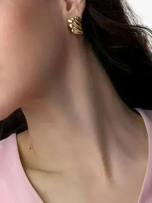 ANITA KO 18k Yellow Croissant Earrings