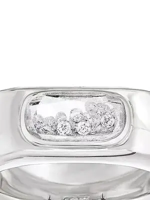 Moritz Glik 18k White Gold Diamond And Sapphire Ring