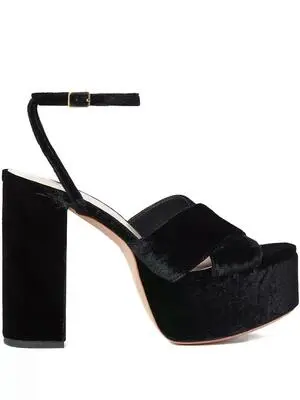 LOEFFLER RANDALL 130mm Loretta Platform Sandals - Black