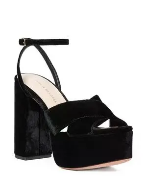 LOEFFLER RANDALL 130mm Loretta Platform Sandals - Black