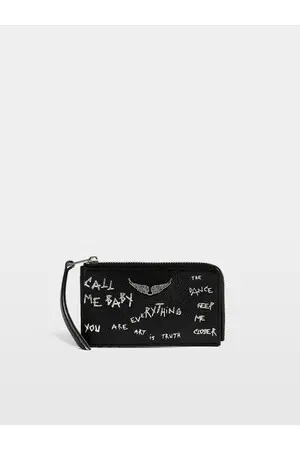 Zadig&Voltaire Zv Card Graffiti Card Holder - Black