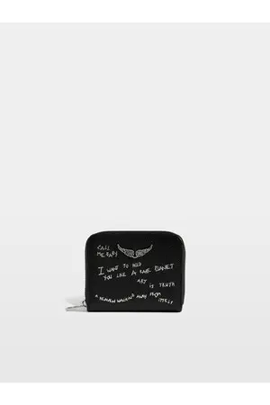Zadig&Voltaire Mini Zv Graffiti Wallet - Black