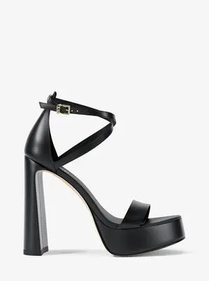 Michael Kors Cami Leather Platform Sandals