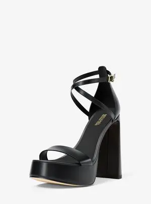 Michael Kors Cami Leather Platform Sandals