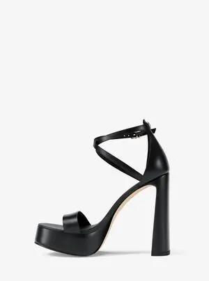 Michael Kors Cami Leather Platform Sandals