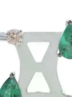 STEFERE 18k White Gold Emerald And Diamond Ring
