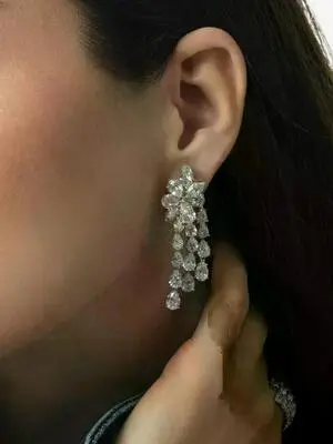 FANTASIA BY DESERIO Shooting Star Cluster Drop Earrings