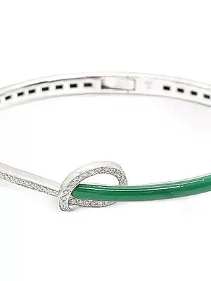ANDREOLI Diamond And White Gold Knot Bangle