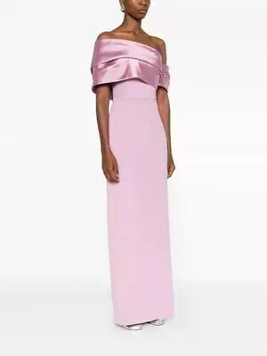 Solace London Alexis Off-shoulder Maxi Dress - Pink
