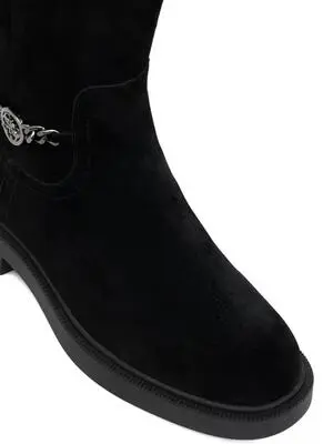 Guess Suede Boots With Chain Detail
