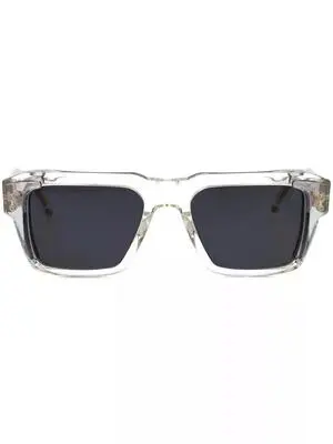 AKONI Rectangle-frame Sunglasses - Grey