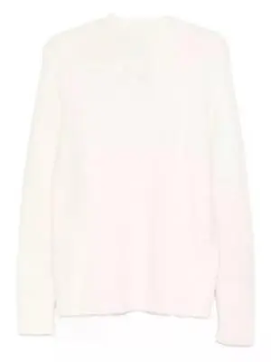 ROBERTO COLLINA Crew-neck Textured Knit Sweater