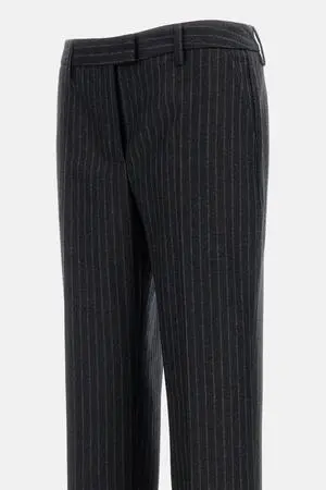 Alberto Biani Franca Striped Trousers - Nero