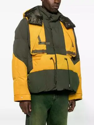Sacai Hooded Panelled Puffer Jacket