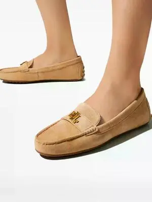 Ralph Lauren Barnsbury Logo-plaque Loafers - Neutrals