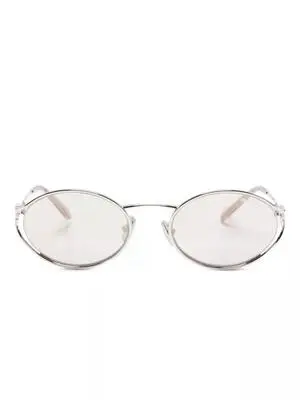 Miu Miu Oval-frame Sunglasses - Grey
