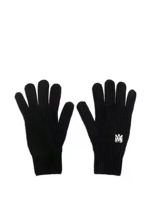 Amiri Logo-embroidered Gloves - Black