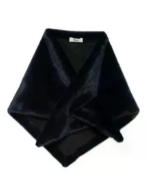 Herno Faux Fur Scarf - Blue