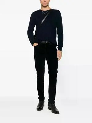 John Varvatos Diamond-knit Sweater