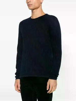 John Varvatos Diamond-knit Sweater