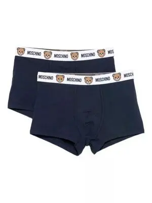 Moschino Logo-detail Boxers - Blue