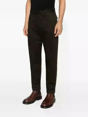 PT TORINO Pleated Cuffed Trousers - Brown