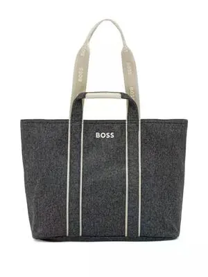 BOSS Logo Detail Tote Bag - Grey