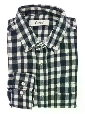 FORET Gingham-pattern Cotton Shirt