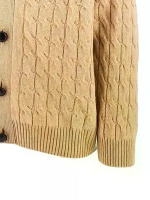 AMARANTO Cable-knit Button Cardigan