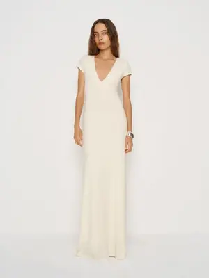REFORMATION Eloise Knit Maxi Dress - Fior Di Latte
