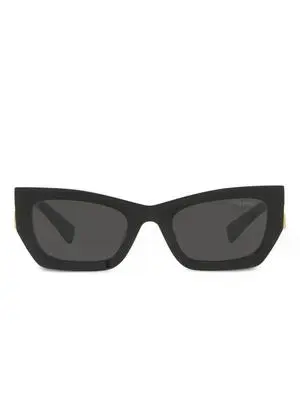 Miu Miu Logo-lettering Sunglasses - Black