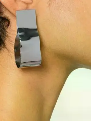 Peserico Hammered Rectangular Earrings