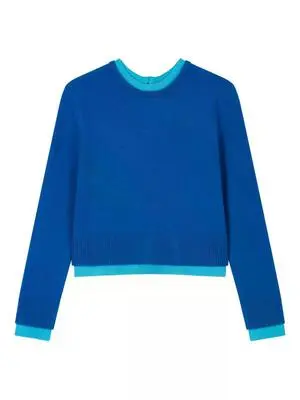 STUDIO TOMBOY Layered Round-neck Sweater - Blue