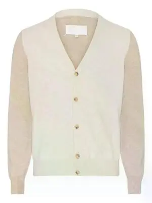 MAISON MARGIELA Elbow-patch Wool Cardigan - Neutrals