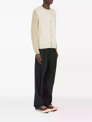 MAISON MARGIELA Elbow-patch Wool Cardigan - Neutrals