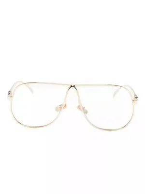 Miu Miu Oval-frame Glasses - Gold