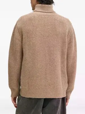 WON HUNDRED Ribbed-knit Roll-neck Sweater