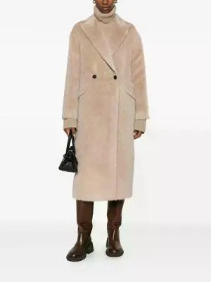 Tagliatore Linden Double-breasted Long Coat - Neutrals