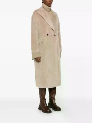 Tagliatore Linden Double-breasted Long Coat - Neutrals