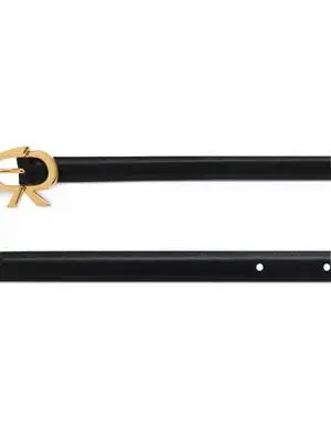 GIANVITO ROSSI Buckle-detail Leather Belt - Black
