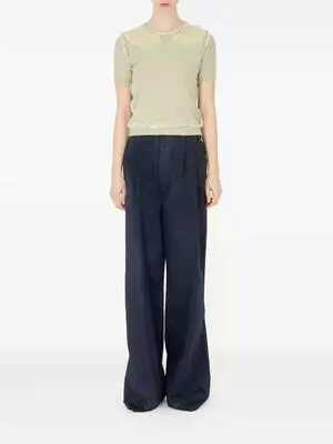 MAISON MARGIELA Ribbed Knit Top With Frayed Edges