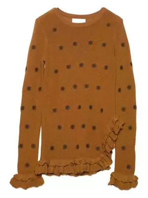 MULLER OF YOSHIOKUBO Floral Ruffled Top