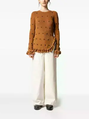 MULLER OF YOSHIOKUBO Floral Ruffled Top
