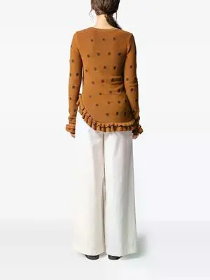 MULLER OF YOSHIOKUBO Floral Ruffled Top