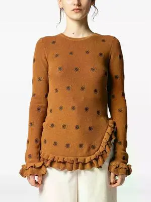 MULLER OF YOSHIOKUBO Floral Ruffled Top