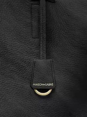 MAISON DE SABRE Zipped Leather Soft Tote - Black