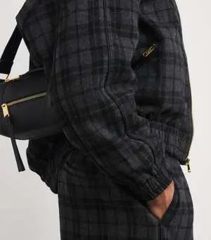 WILLY CHAVARRIA Wool-blend Ruff Rider Bomber Jacket