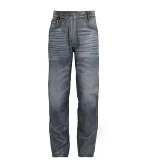 424 Denim-effect Leather Trousers - Blue