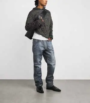 424 Denim-effect Leather Trousers
